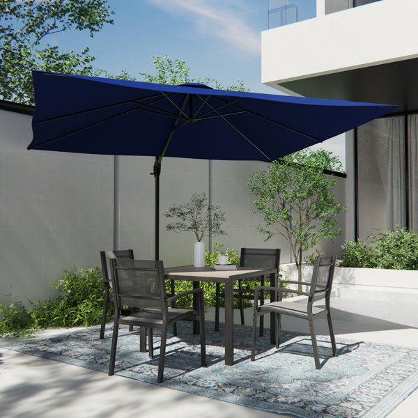 Arlmont & Co. 10x8FT Cantilever Patio Umbrella, Outdoor Rectangle Offset Sturdy Umbrellas 360 ...